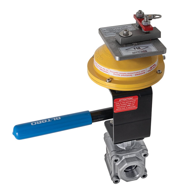 Fusible Link Ball Valves 1/2″ to 2″NPT | Thermal Shut-Off Valves | BI ...