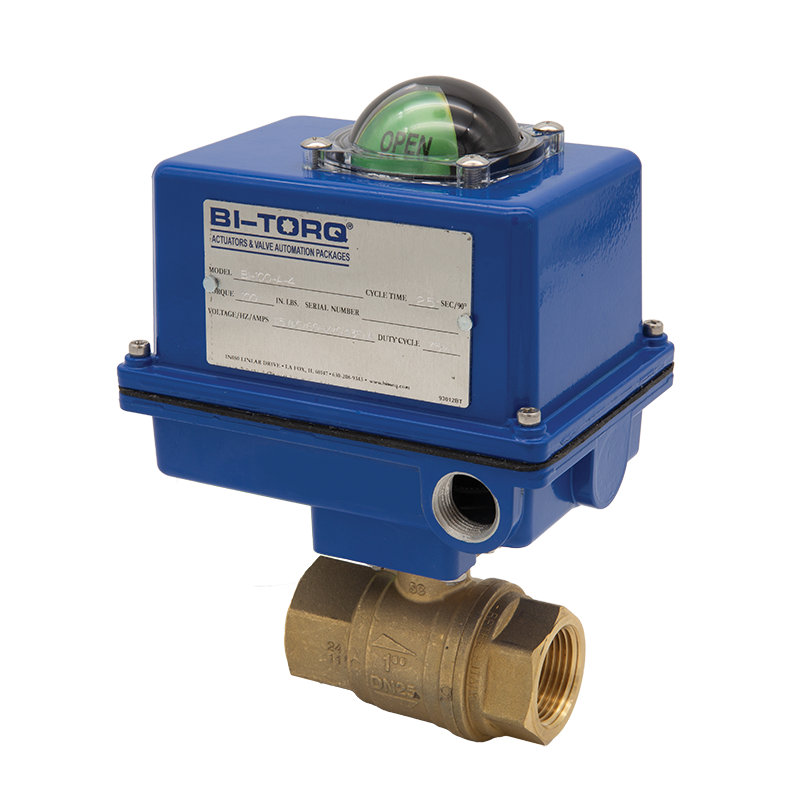 IP-2P (2 Piece) Electric Actuated Brass Ball Valves | Strahman Group